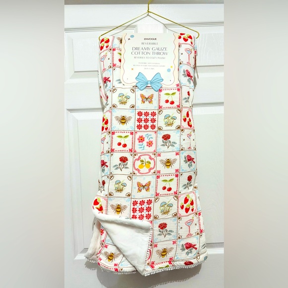 Envogue | Bedding | Envogue Dreamy Gauze Cotton Throw Reversible ...